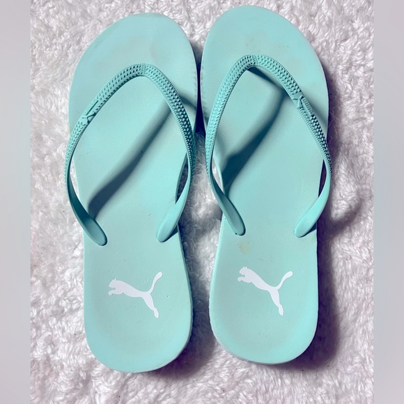 Puma | Shoes | Puma First Flipflop Damen Hellblau Sea Foam Green | Poshmark